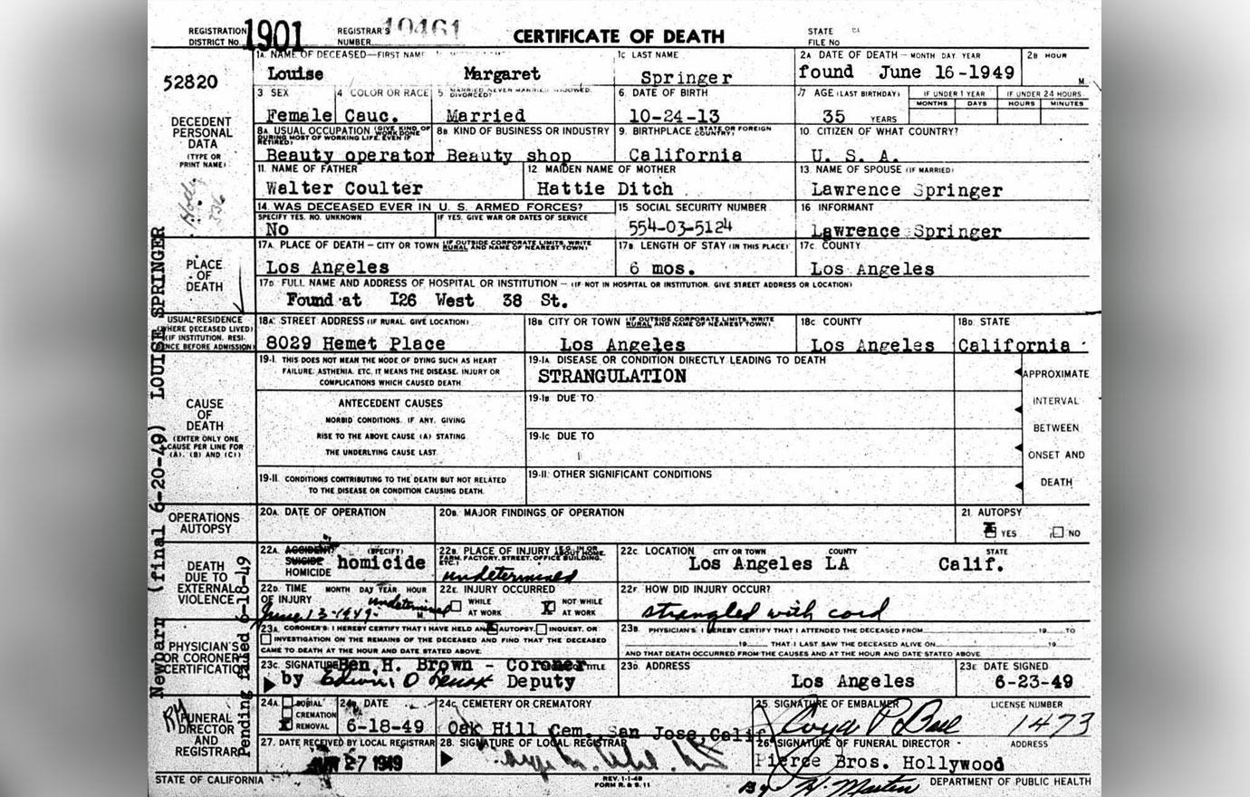 Cold case file: The murder of Louise Springer in LA